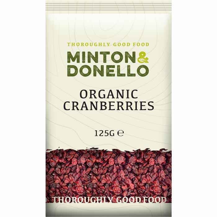 Minton & Donello - Organic Cranberries, 125g | Pack of 6 – PlantX UK