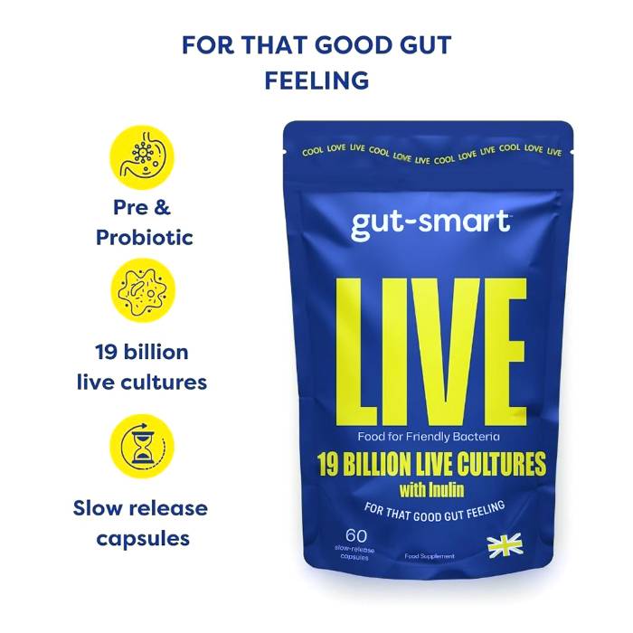 gut-smart - Live, 60 Tabs – PlantX UK